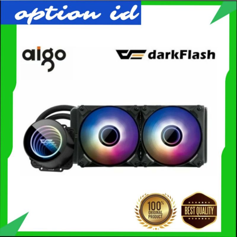 Jual CPU Liquid Cooler AIGO DarkFlash Twister DX240 V2 | 240mm Black ARGB | Shopee Indonesia