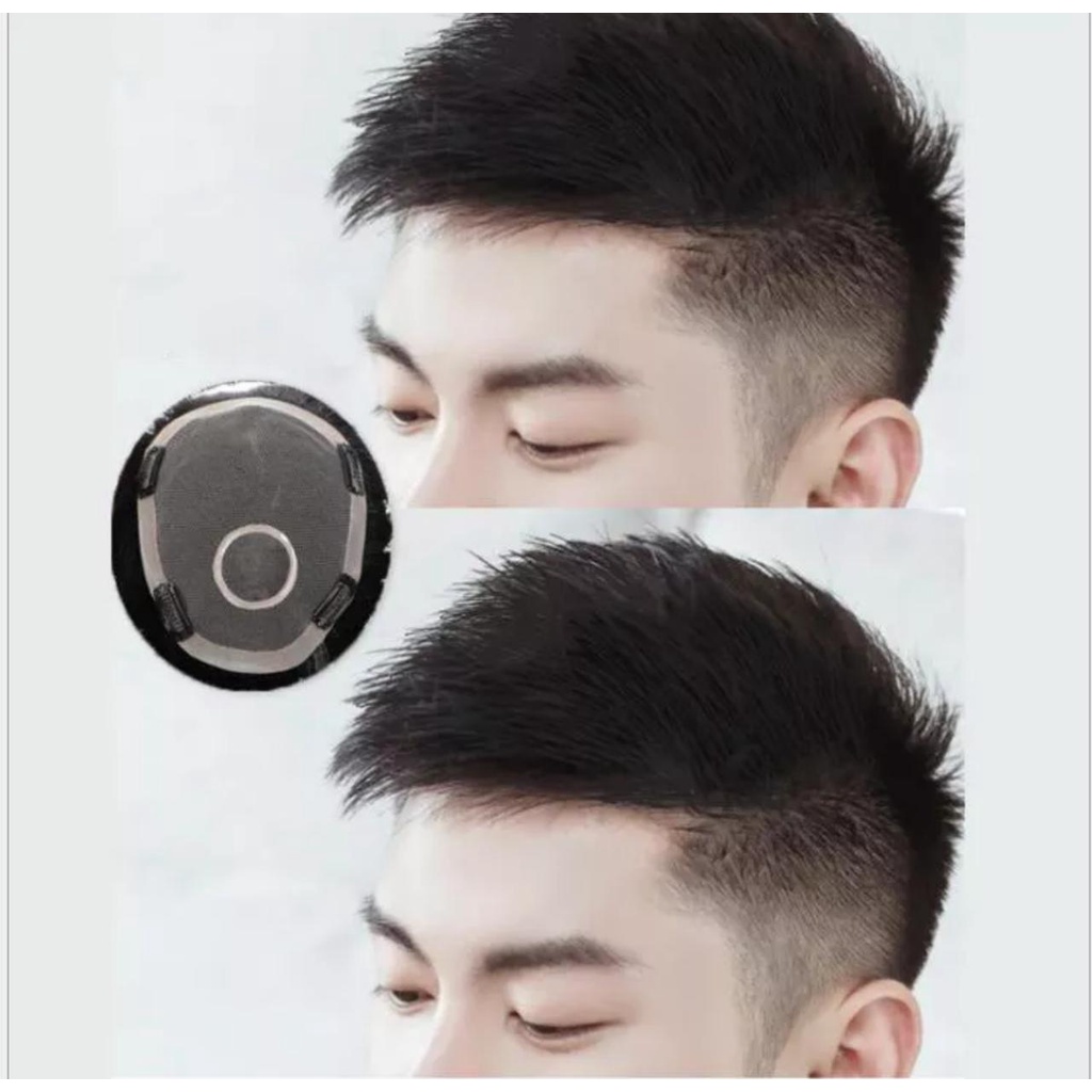Jual wig cowo tipis wig pria wig botak wig penutup botak G1699 | Shopee ...