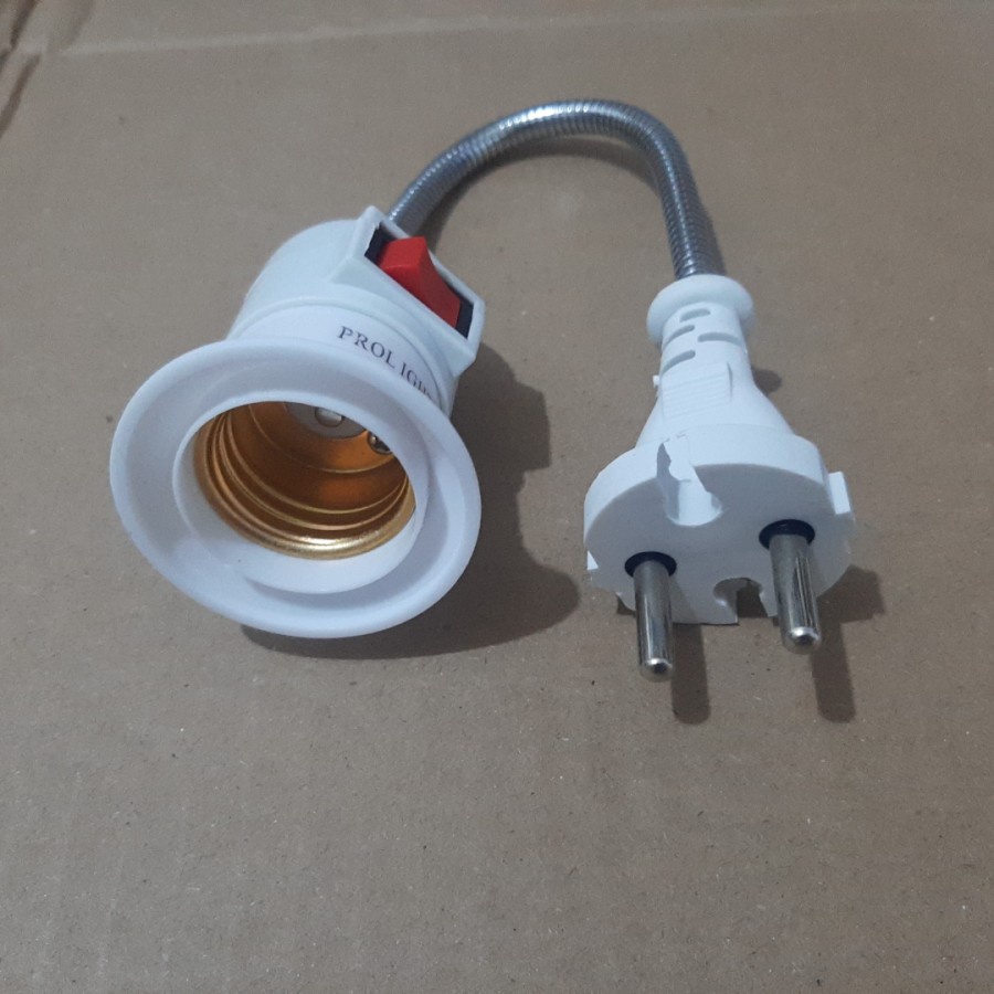 Jual fitting saklar lampu flexible colokan ke lubang listrik dudukan ...
