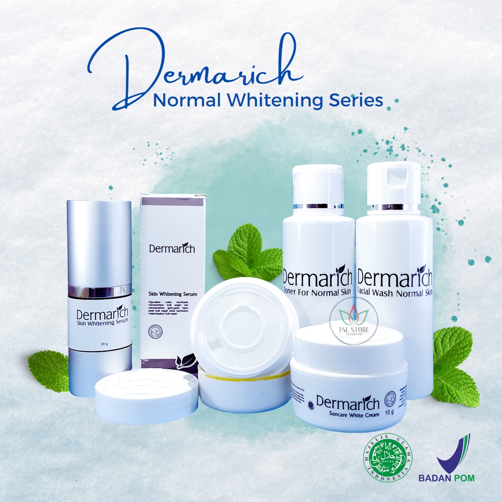 Jual Paket Dermarich Skincare Lengkap Normal Whitening Series isi 5 - Untuk Perawatan Kulit ...