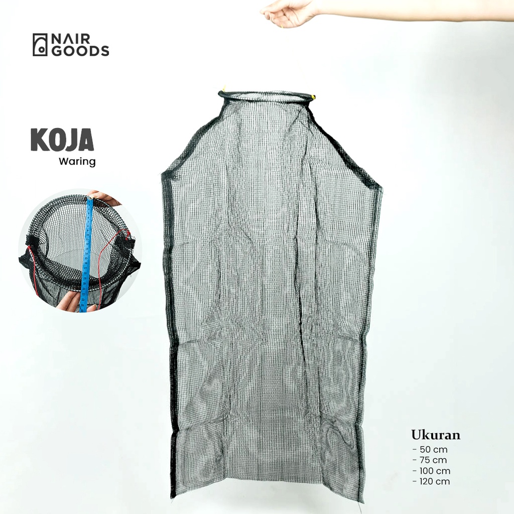 Jual Koja Tempat Ikan Ring Bulat Ukuran 50-120 cm Keramba Waring Hitam ...