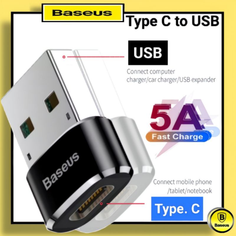Jual Baseus Converter Adapter OTG type C to USB | Shopee Indonesia