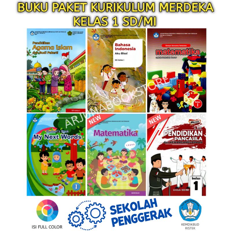 Jual BUKU PAKET Kelas 1 SD KURIKULUM MERDEKA (KUMER/PENGGERAK) | Shopee Indonesia