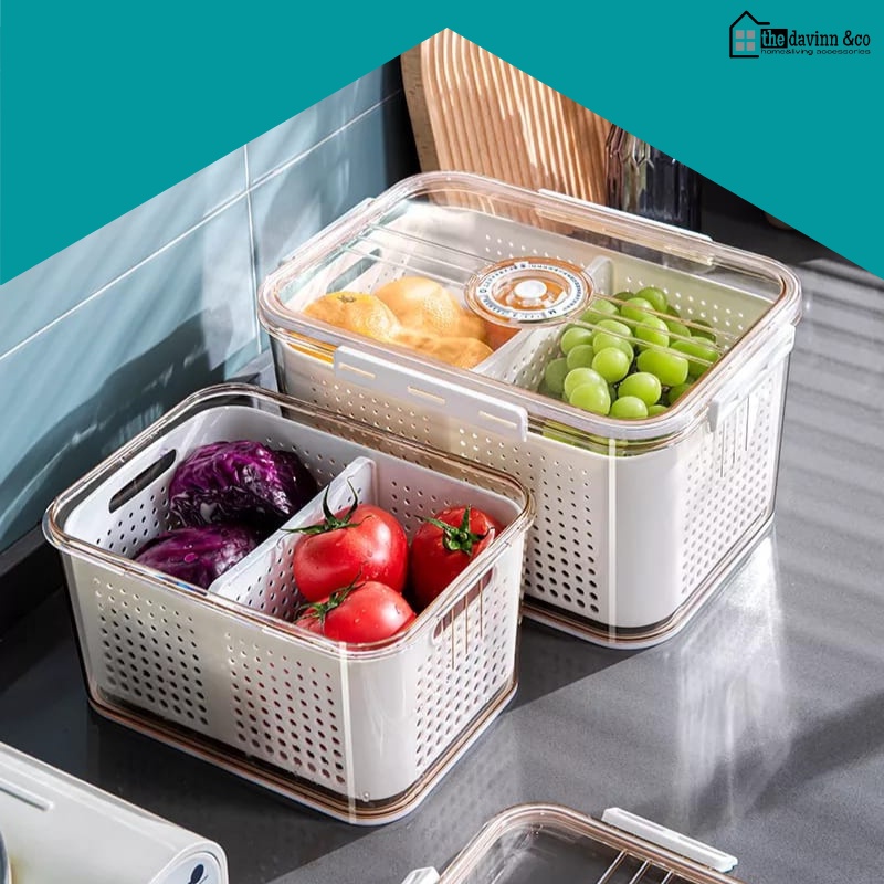 Jual Rak Kulkas Akrilik Kotak Kontainer Makanan Kulkas Food Storage Box ...