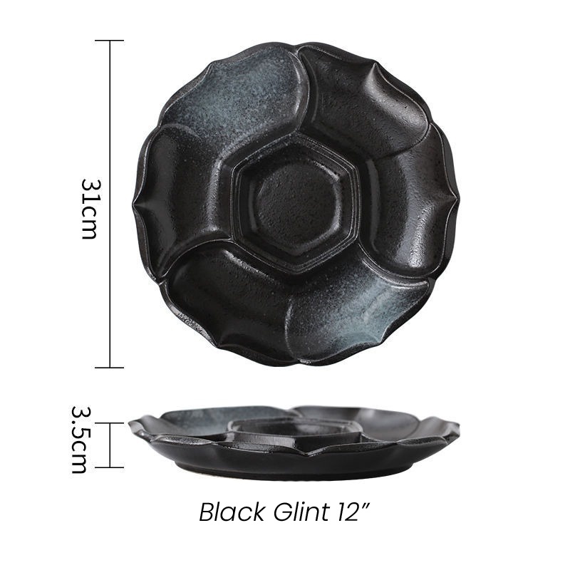 Jual Mori Round Platter / Piring Saji Makan Sekat Keramik Restoran ...