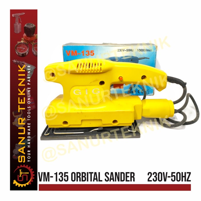 Jual (OBRAL) GIG VM-135 VM 135 Orbital Sander / Mesin Serut Kayu 135W ...
