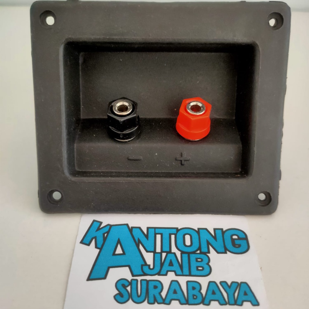 Jual Terminal Kotak Plastik Terminal Speaker PVC Binding Post Merah ...