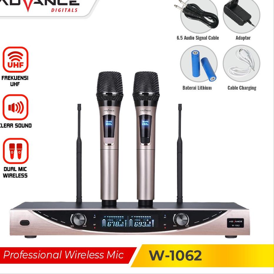 Jual Harga Terbaik--ADVANCE W1062 Dual Mic Wireless Profesional ...