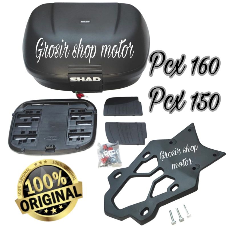 Jual Paketan box shad sh42 plus breket box pcx160 Pcx150 new old / Top ...