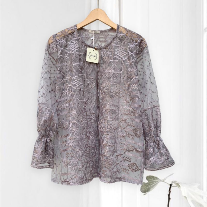 Jual Etnik outer brukat / Lace long outer / Ajmala | Shopee Indonesia