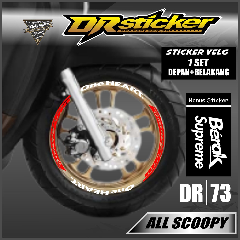 Jual Sticker Cutting Velg Motor SCOOPY - Sticker Cutting Velg ONE HEART ...