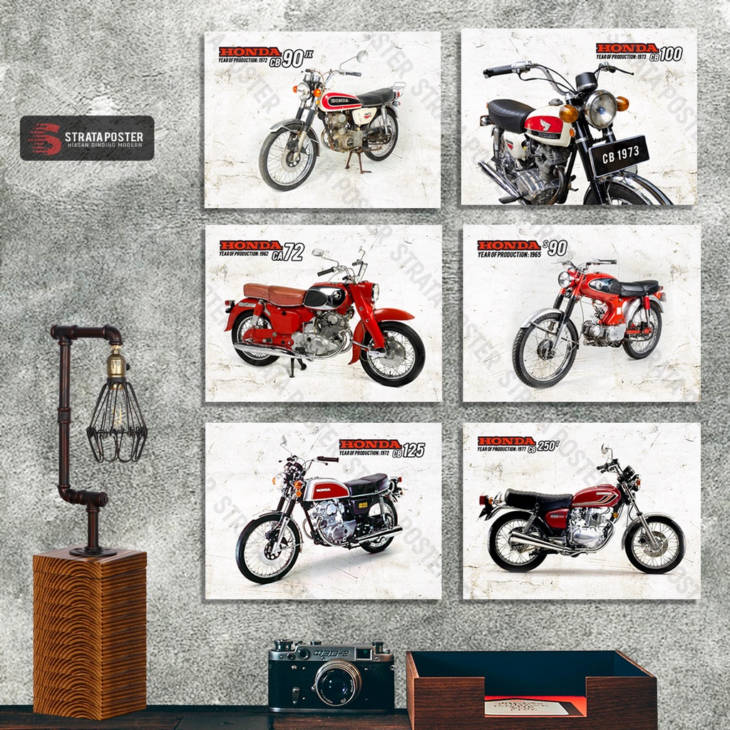 Jual Poster motor honda cb Hiasan dinding otomotif Dekorasi ruangan ...