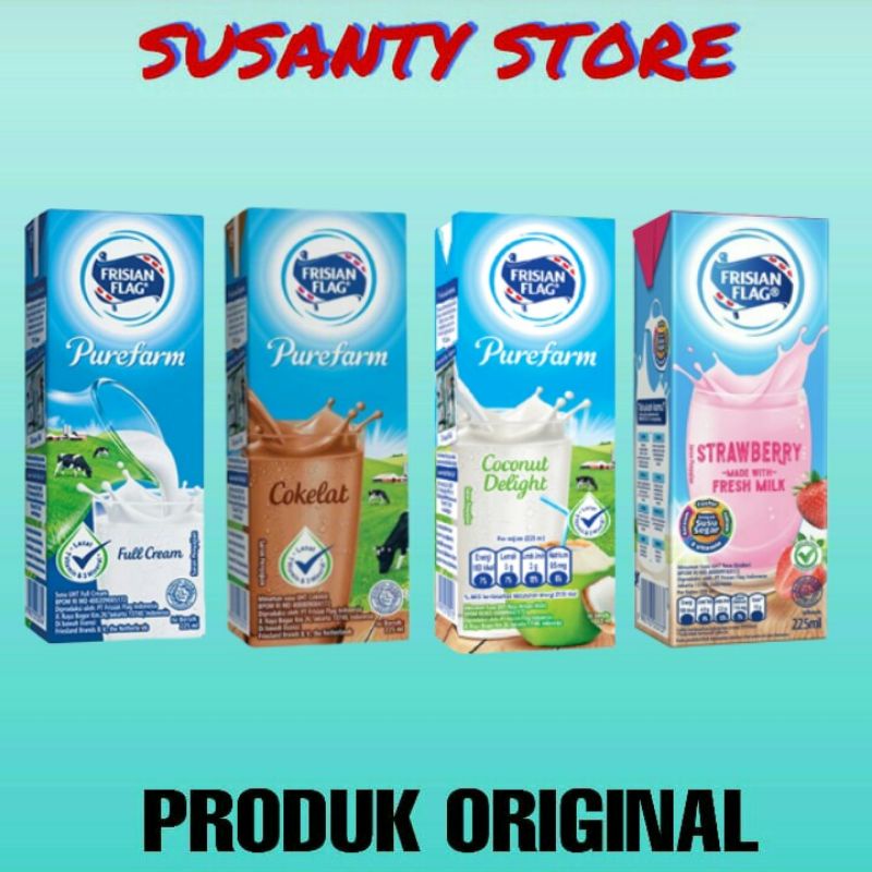 Jual FRISIAN FLAG PUREFARM SUSU UHT KEMASAN 225ML. | Shopee Indonesia