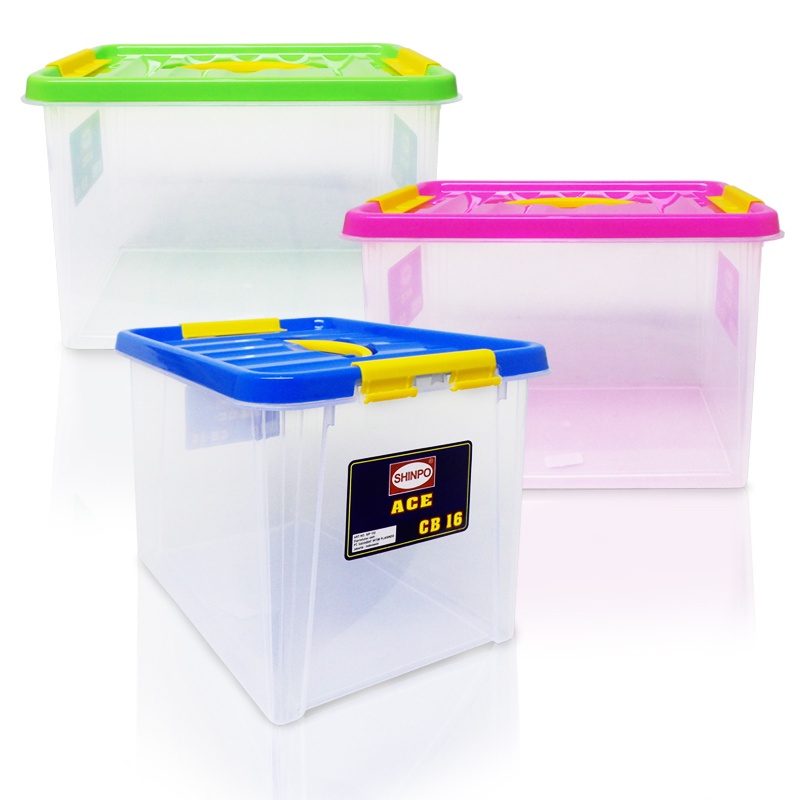 Jual SHINPO Kotak Penyimpanan Kontainer Plastik 16 Liter Ace Container ...