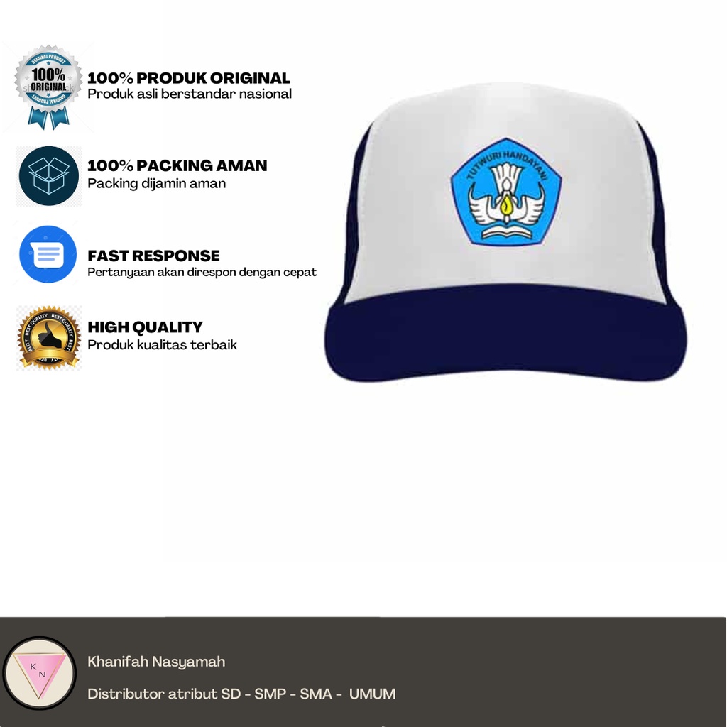 Jual KHANIFAH - Topi Sekolah SD| Topi SMP | Topi SMA | Shopee Indonesia