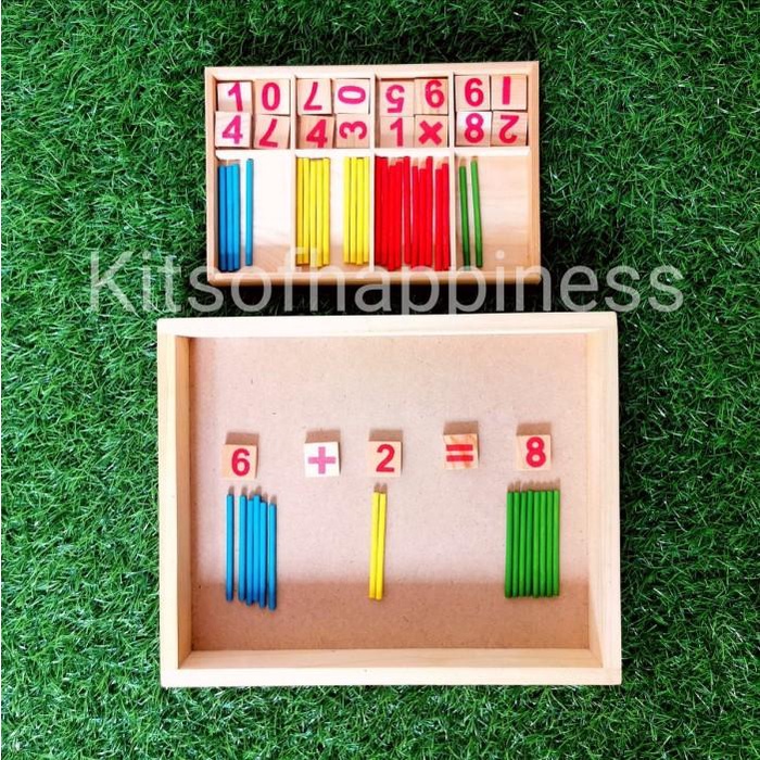 Jual Counting Games Wooden Counters Montessori / Mathematical ...