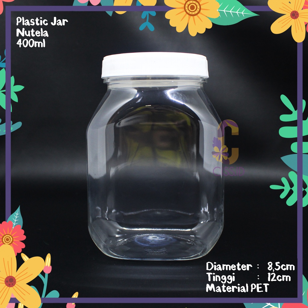 Jual TOPLES PLASTIK 400ML NUTELA PET FOODGRADE KEMASAN MAKANAN SAMBAL ...