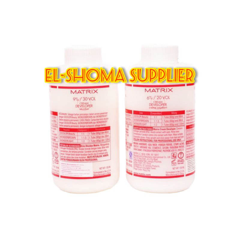 Jual Matrix Cream Developer / Oxidan 135 ml - Campuran Warna Cat Rambut ...