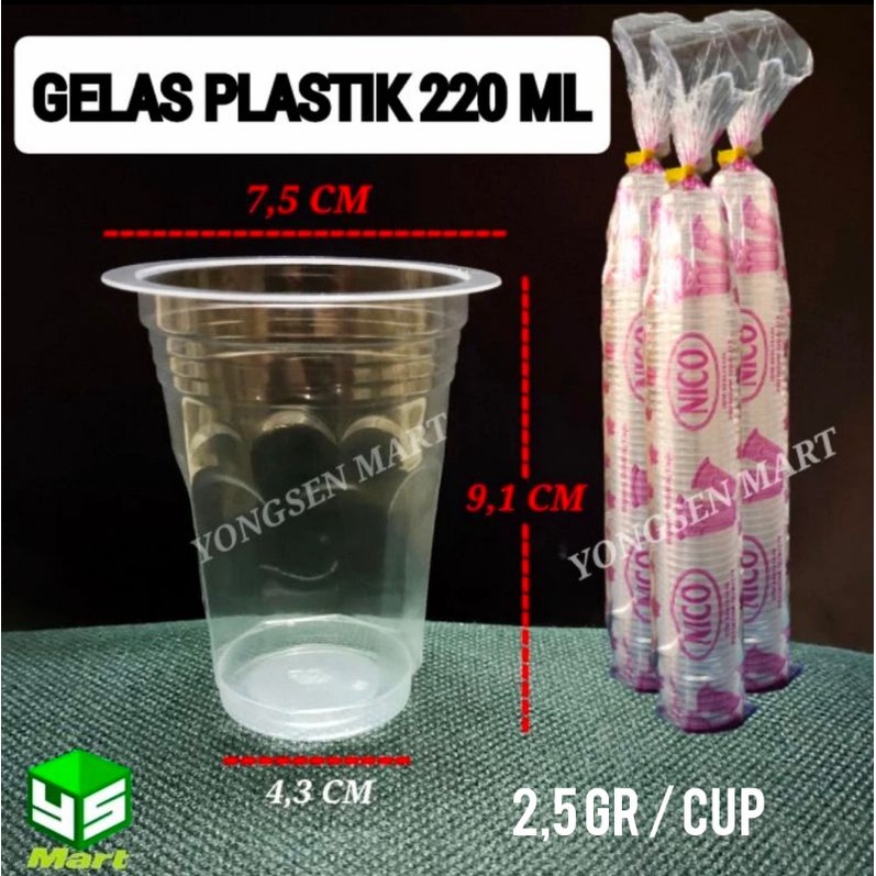 Jual Gelas aqua plastik 220 ml tebal dan murah , gelas kopi , gelas teh | Shopee Indonesia