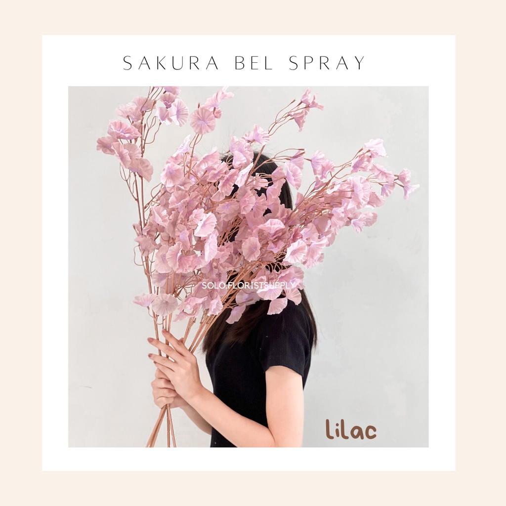 Jual SAKURA BELL SPRAY BUNGA LONCENG Premium Delphinium Artificial ...