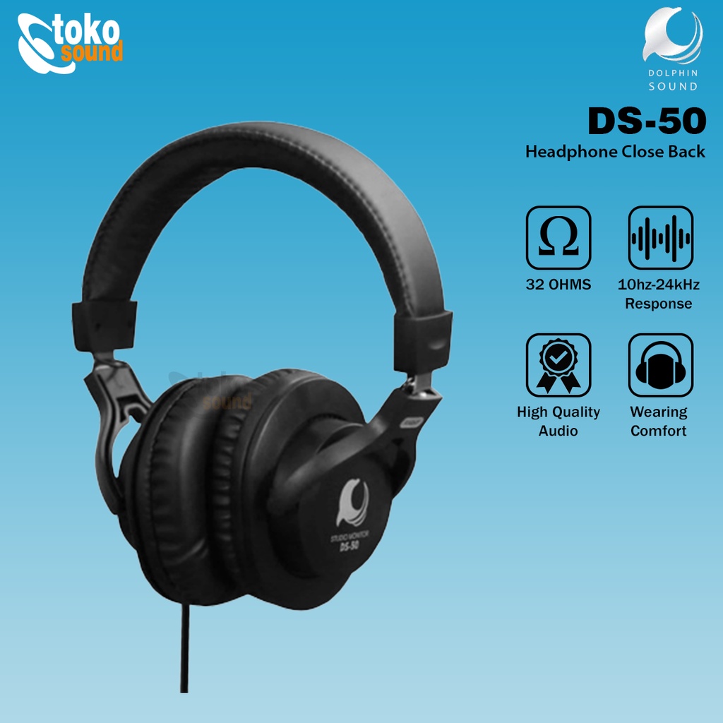 Jual Dolphin Sound DS-50 DS 50 Studio Monitoring Headphone SKU ...