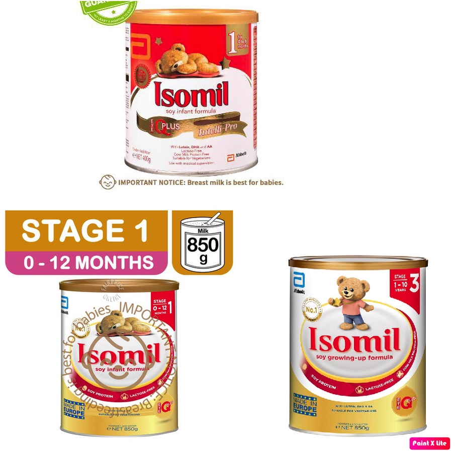 Jual Abbott Isomil Soy Infant Formula - Stage 1 3 400g 850g Singapore ...