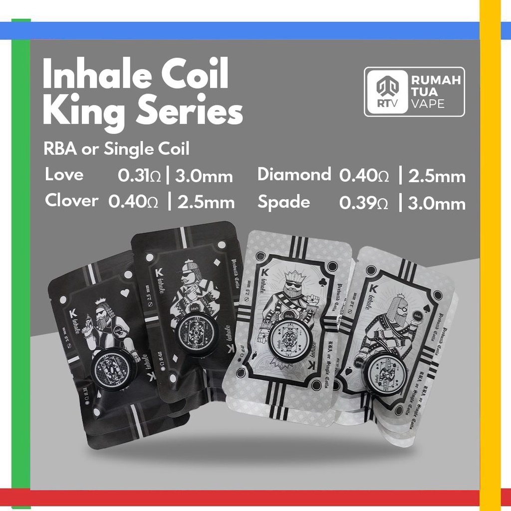 Jual INHALE KING SERIES COIL RBA/ SINGLE COIL VAPE | Shopee Indonesia
