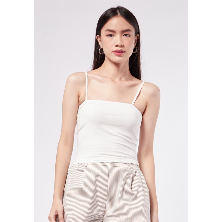 Jual COLORBOX Fitted Basic Tank Top Off White | Shopee Indonesia