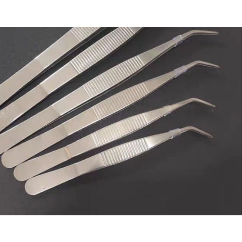 Jual Pinset anatomis stainless forceps pinset laboratorium bengkok ...