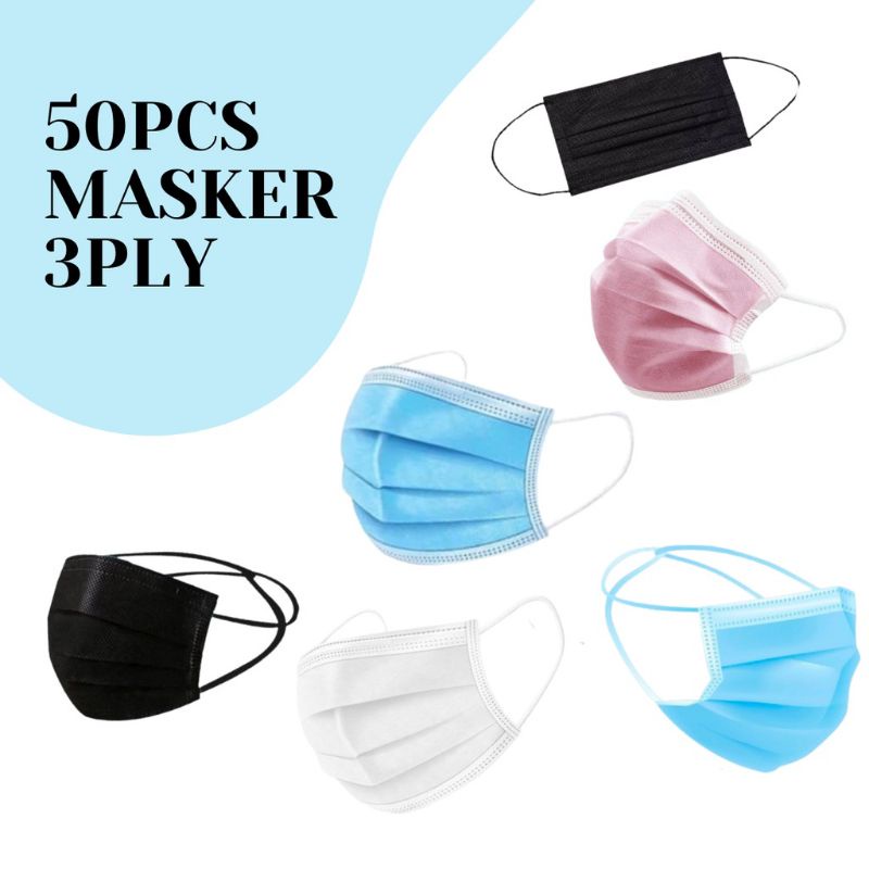 Jual MBAPPE Masker 3 Ply Earloop Dan Headloop Hijab Surgical Face Mask ...