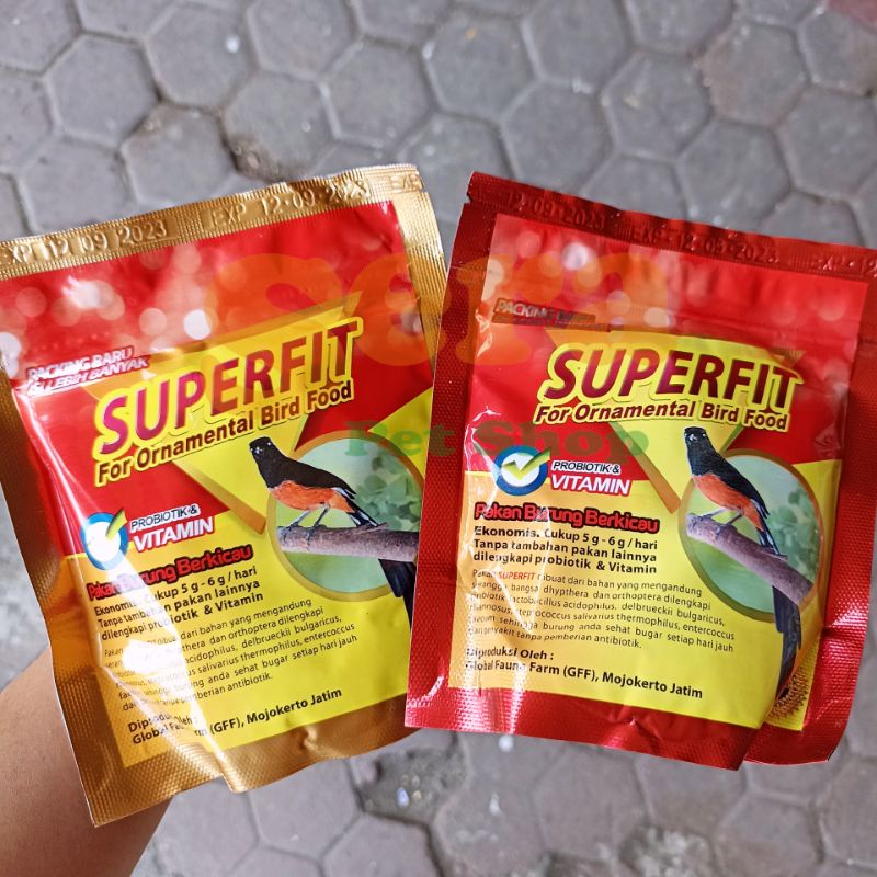 Jual Superfit Red dan Gold Pakan Burung For Ornamental Bird Food ...