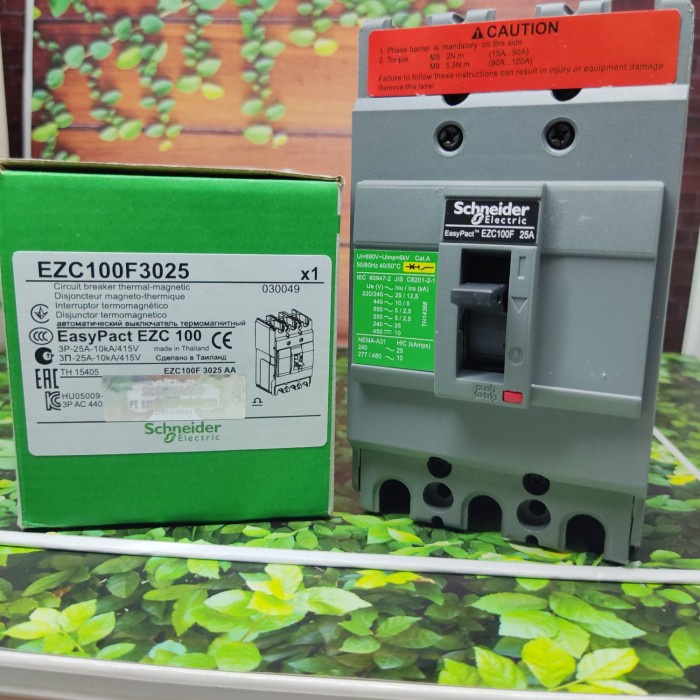 Jual Mccb Schneider Breaker Ezc100F 25A Ezc100F3025 3Phase 3P 25 A Tele | Shopee Indonesia