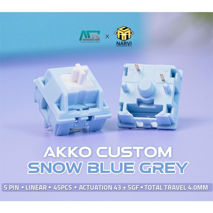 Jual AKKO CS Switch Snow Blue Gray 5 pin - Gaming Switch | Shopee Indonesia