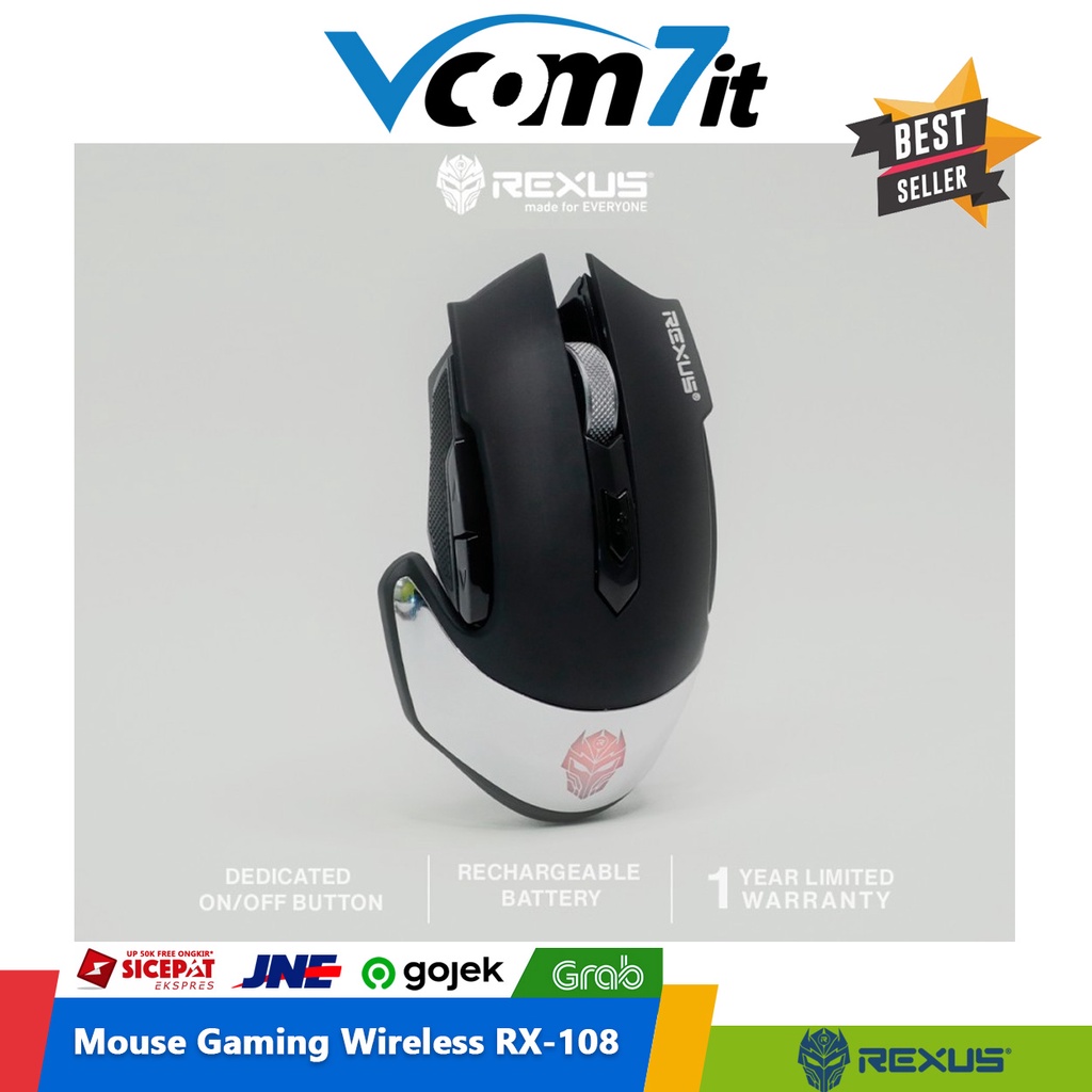 Jual Mouse Gaming Rexus RX-108 Xierra Professional Wireless ...