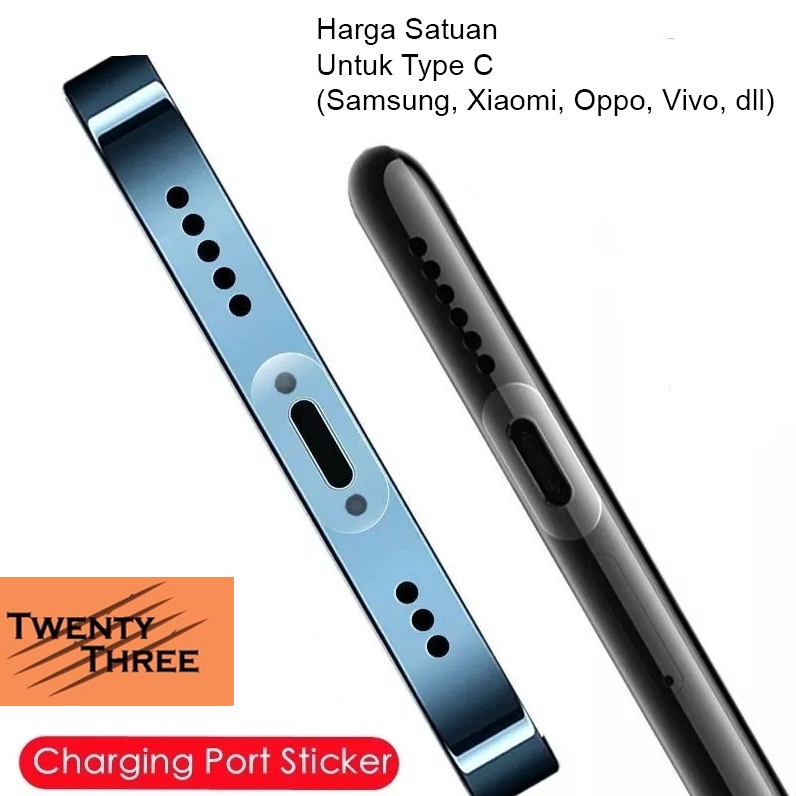 Jual Sticker Stiker Pelindung Lubang Charger Charging Port Type C Tipe ...