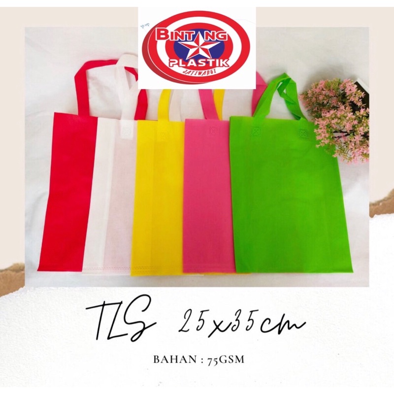 Jual TAS KAIN TEBAL / TALI 25x35 / tali 20 / 25 / SPUNBOND / GOODIE BAG ...