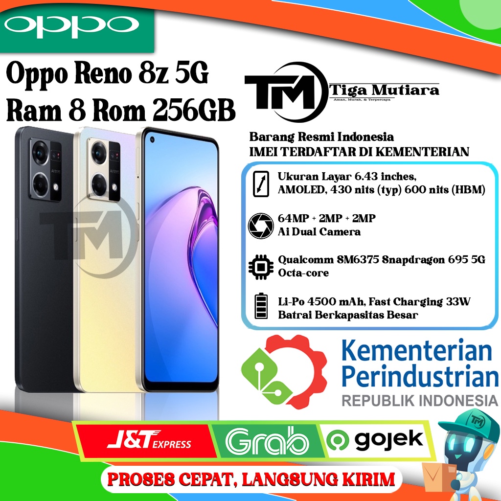 Jual Oppo Reno 8z 5G Ram 8 Rom 256GB | Shopee Indonesia