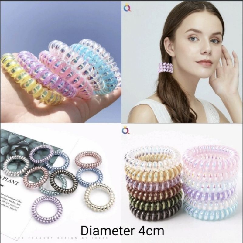 Jual KR0066 - KR0084 Karet Ikat Rambut Kabel Spiral Premium Kecil Besar ...