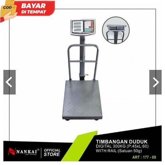 Jual [COD] Timbangan Duduk Digital Rail 150Kg 300Kg 500Kg NANKAI / Digital Scales Timbangan ...