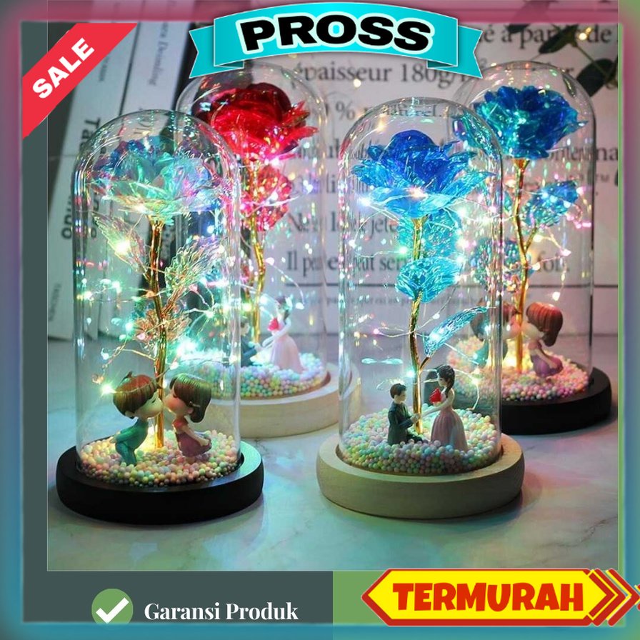 Jual Lampu LED Bunga Mawar Dekorasi Beauty And The Beast Rose | Hampers Pajangan Kado Hiasan ...