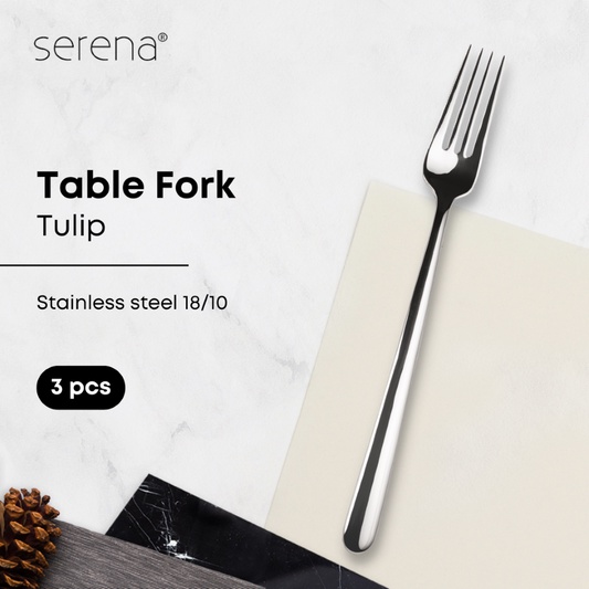 Jual Garpu Makan Stainless Steel Serena Tulip - Table Fork 3 pcs | Shopee Indonesia