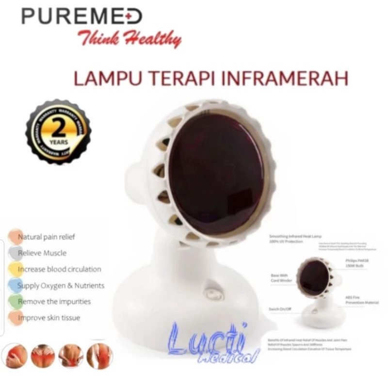 Jual Lampu terapi puremed infrared merah 150 wat / Lampu terapi puremed ...