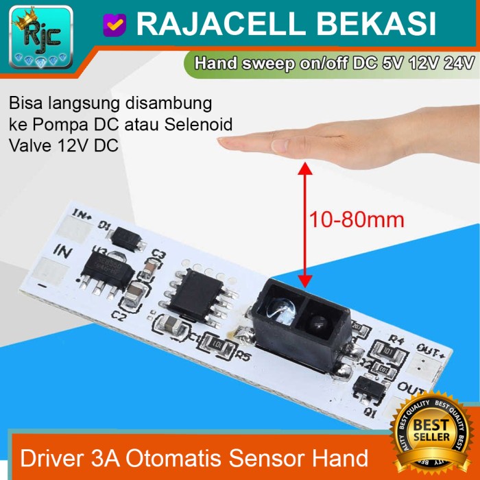 Jual Hand Sweep Sensor IR Proximity Switch 12v 3A Sensor Kran Otomatis ...