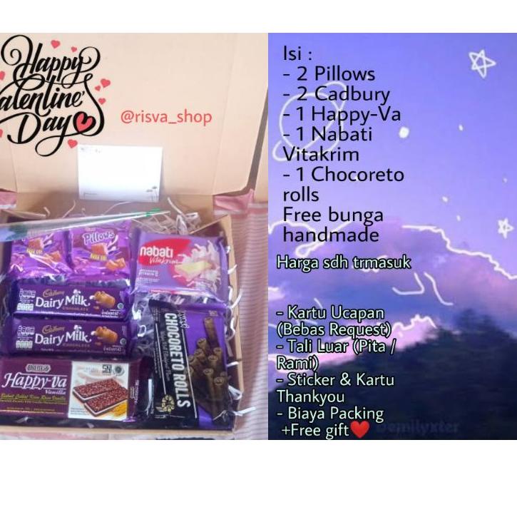 Jual New Stock--Snack Gift Box Ungu | Spesial Coklat Cadbury| Hadiah ...