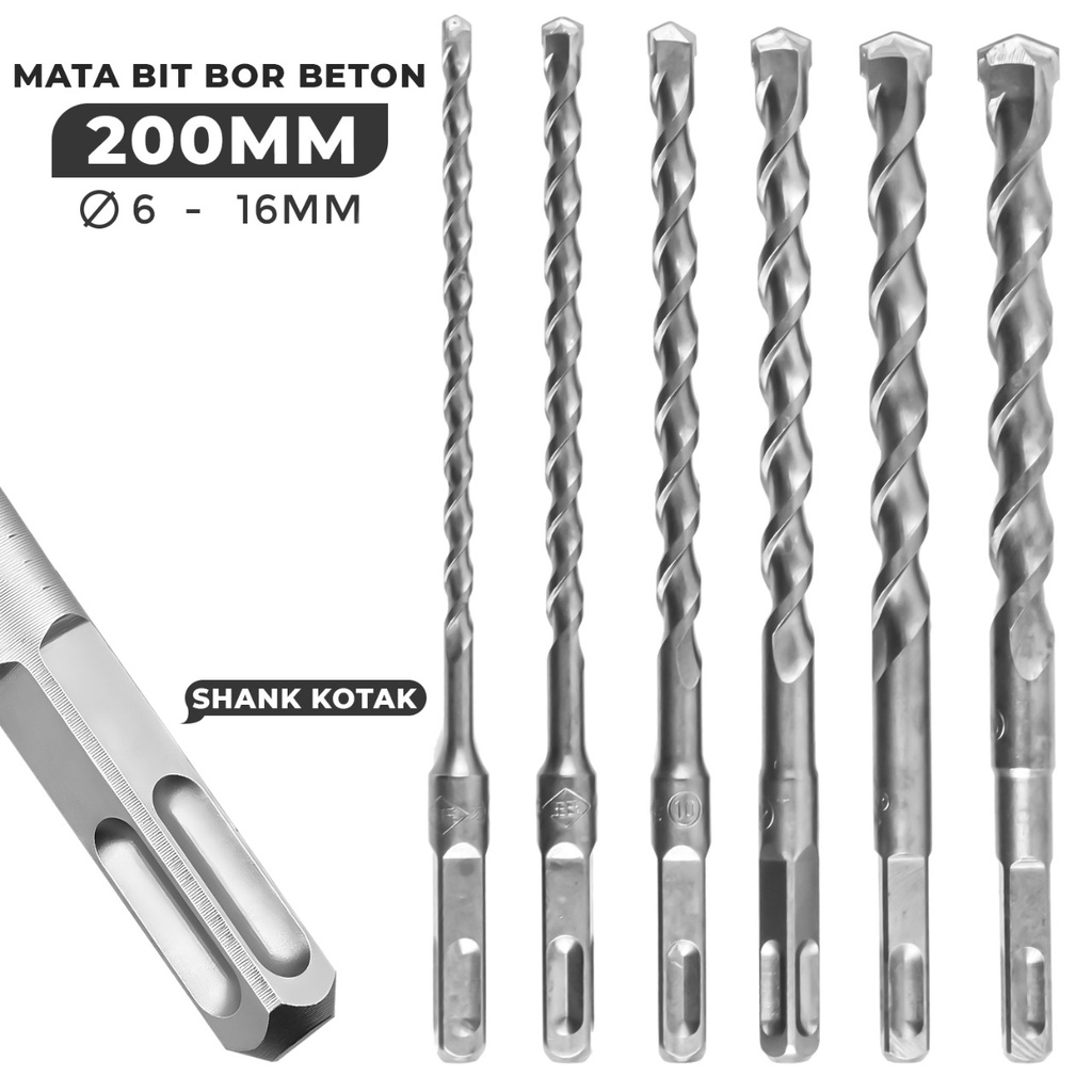 Jual Allefix Mata Bor Beton Twisted Drill Bit 200 High Quality 6515 ...