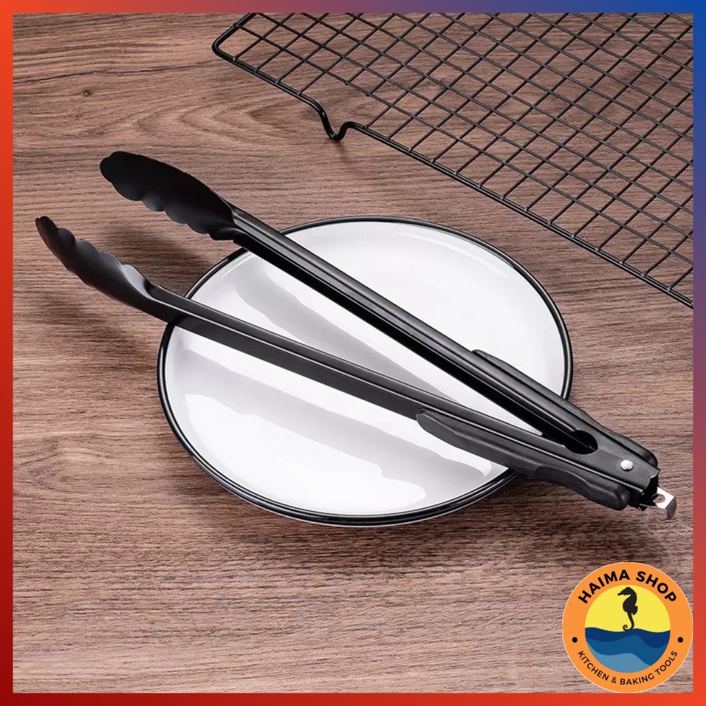 Jual Jepitan Hitam Stainless Steel Capitan Gorengan Makanan Es BBQ ...