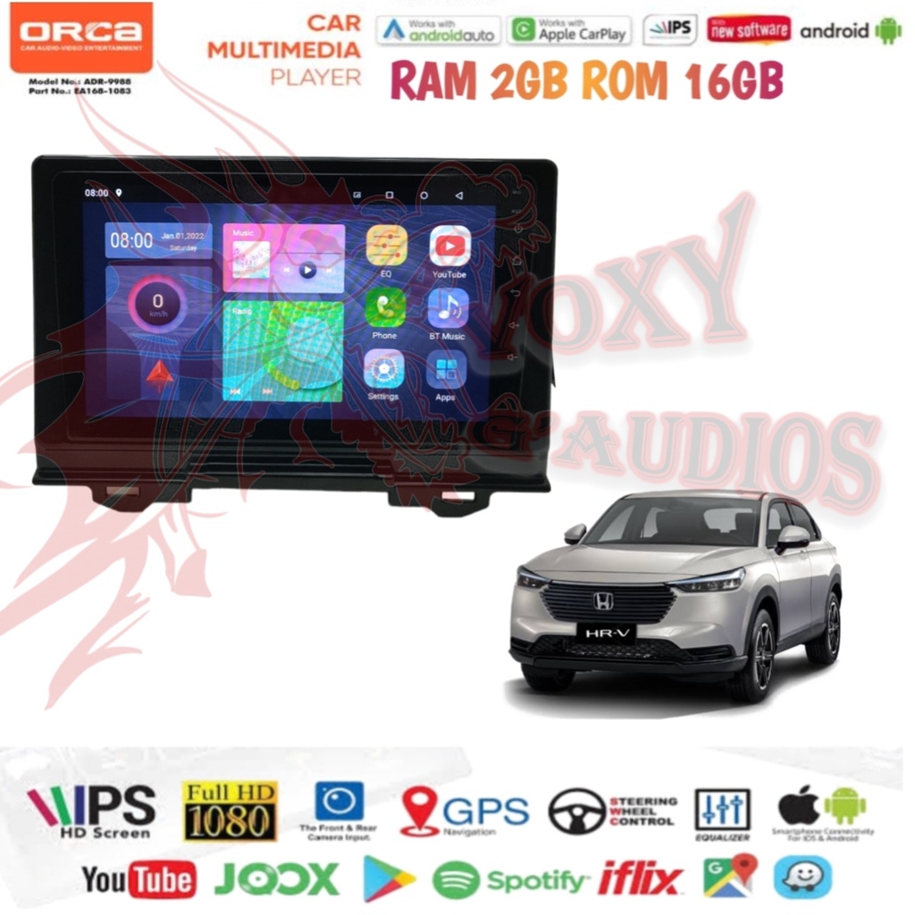 Jual Head unit Android Orca Eco Carplay 9 inch OEM HRV 2022 up Soket ...