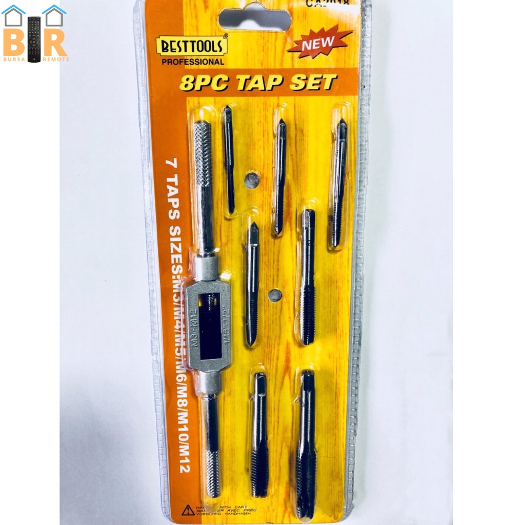 Jual Hand Tap Senai M3 - M12 Set 8 Pcs Alat Pembuat Drat Derat Metrik Metric M3 M4 M5 M6 M8 M10 ...