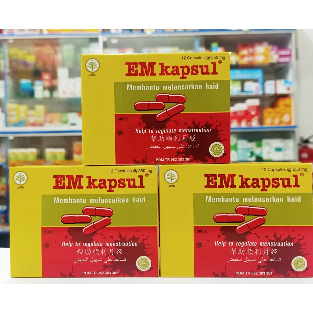 Jual EM Kapsul 𝟏 𝐊𝐎𝐓𝐀𝐊 𝐈𝐒𝐈 𝟏𝟐 𝐊𝐀𝐏𝐒𝐔𝐋 - Untuk Melancarkan Haid | Shopee ...