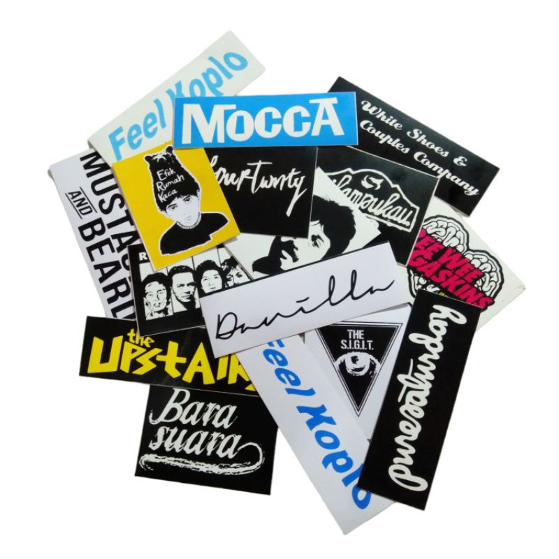 Jual Stiker pack isi up to 24 sticker band indie Indonesia paket ...